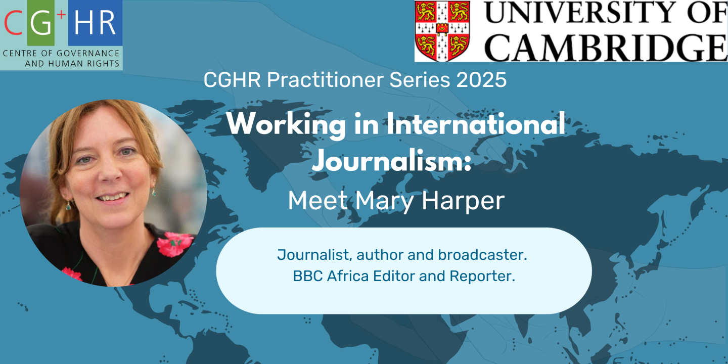 *CANCELLED* CGHR Practitioner Series: Meet International Journalist ...